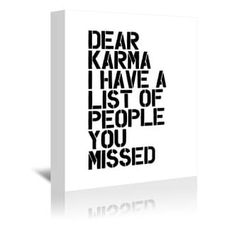 Dear Karma - Wrapped Canvas Wall Art - Bed Bath & Beyond - 20547457