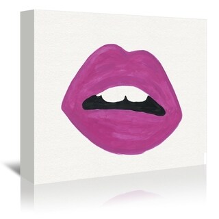 Pink Lips - Wrapped Canvas Wall Art - Bed Bath & Beyond - 20548239