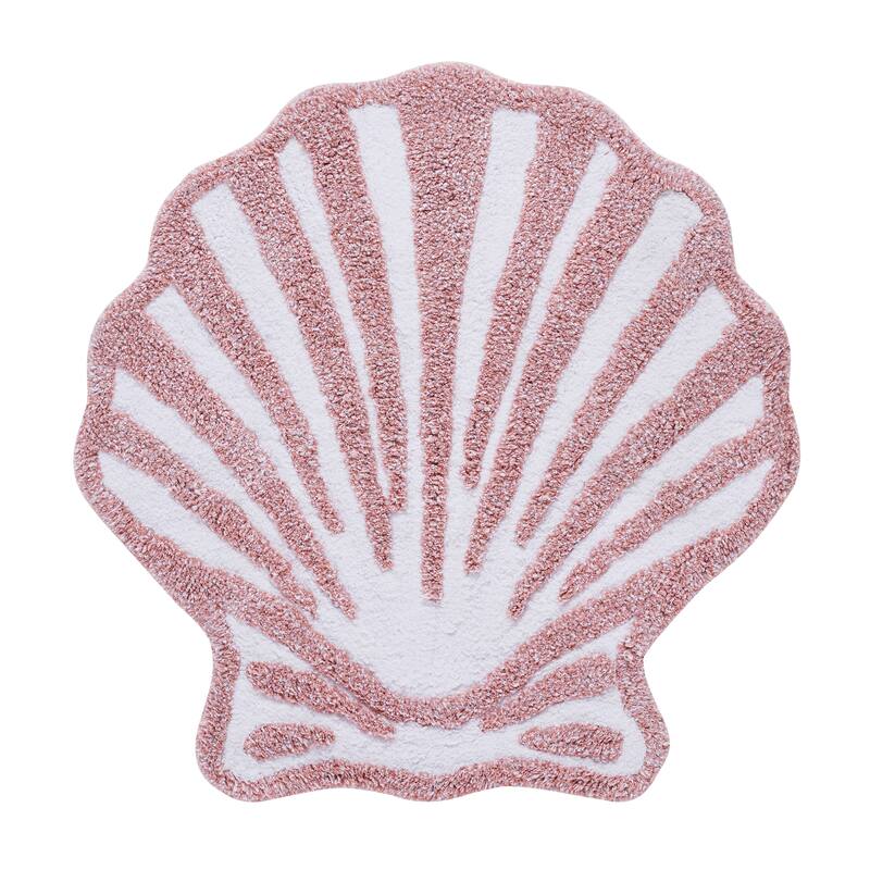 Five Queens Court Caribbean Reef Seashell Shaped Cotton Bath Rug ...