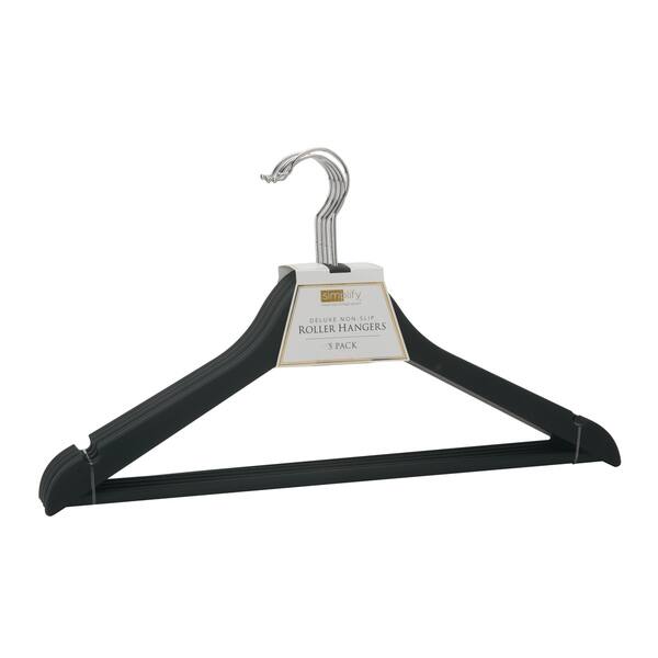 3Pk Rubberized Wood-like Roller Hanger - 17"x9.5" - Bed Bath & Beyond ...