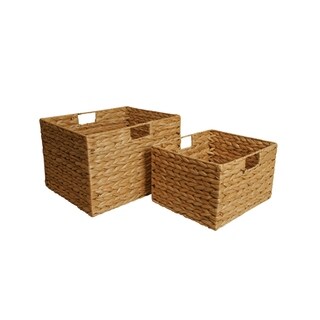 Set of 2 Tall Woven Seagrass Storage Baskets - Bed Bath & Beyond - 20565000