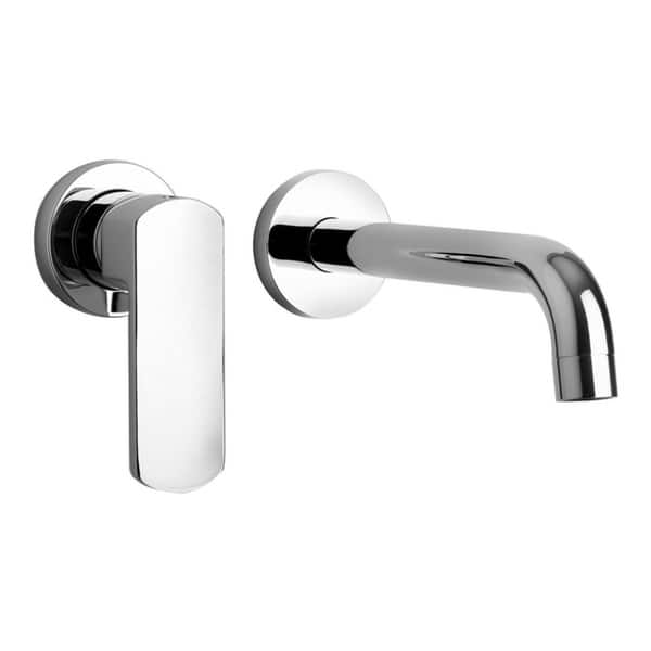 Novello single handle wall-mount lavatory faucet - Chrome - Bed Bath ...