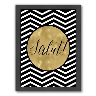 Salut Black White Chevron - Framed Print Wall Art - Bed Bath & Beyond ...
