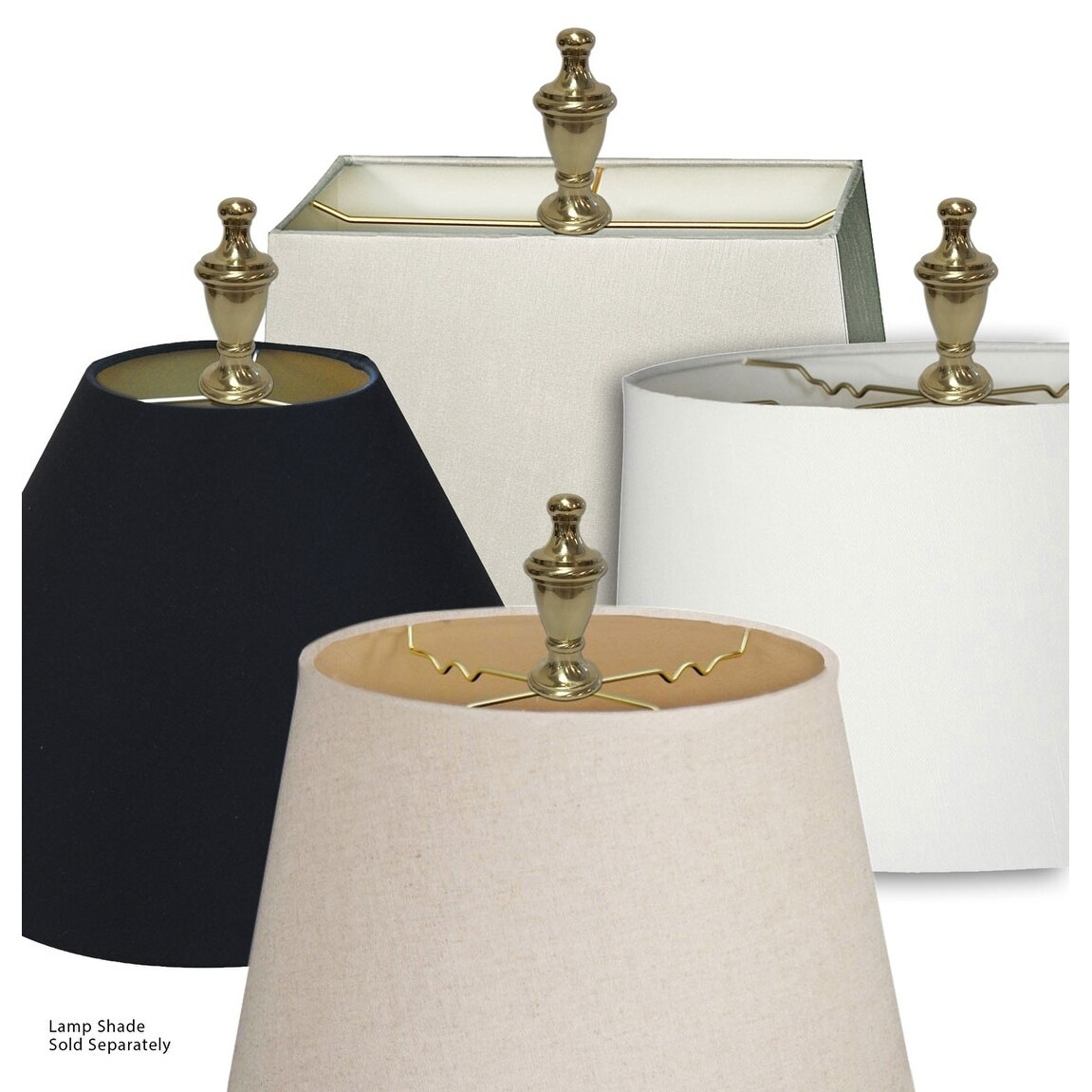 Home & Living Royal Designs Simple Vase Design Lamp Finial with Antique ...