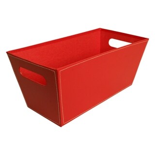 13" Red Paperboard Tote - Bed Bath & Beyond - 20582837