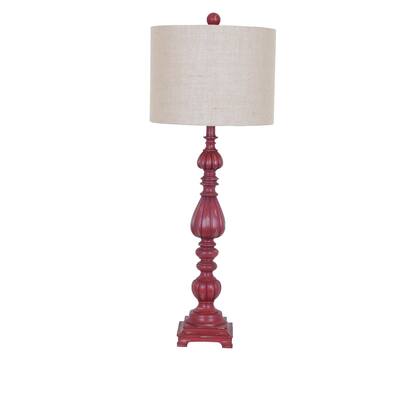 Slender Avian Antique Red 35-inch Table Lamp Set of 2 - 13x13x35 ...