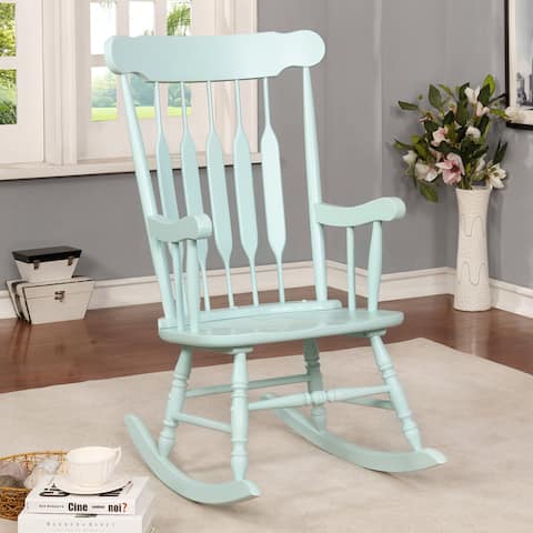 Furniture of America Quak Country Rocking Chair with Slatted Backrest ...