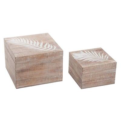 Fern Boxes, Set Of 2 - Overstock - 20613641