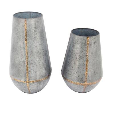 Soldered Metal Vases, Set of 2 - Overstock - 20614009