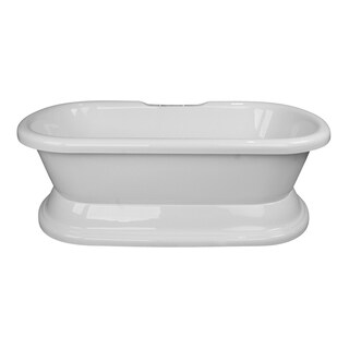 Cahaba Classics Plinth Base Double Roll Top White Acrylic Tub - Bed ...