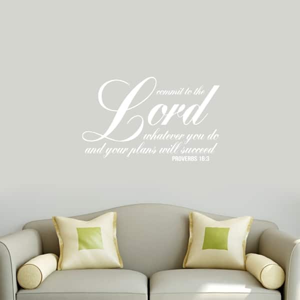 Commit to The Lord Wall Decals Wall Stickers - On Sale - Bed Bath ...