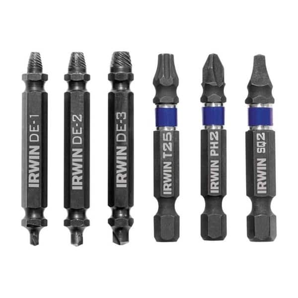 Irwin Impact SCREW-GRIP 6 pc. Multi Size Double Ended Screw Extractor ...