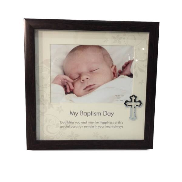 Jiallo My Baptism Day Frame 7"x5" with Cross Icon - Bed Bath & Beyond ...