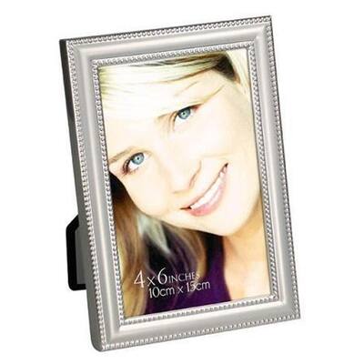 Jiallo Katherine 5 x 7" Photo Frame, Beaded Pearl with Silver Aluminium ...