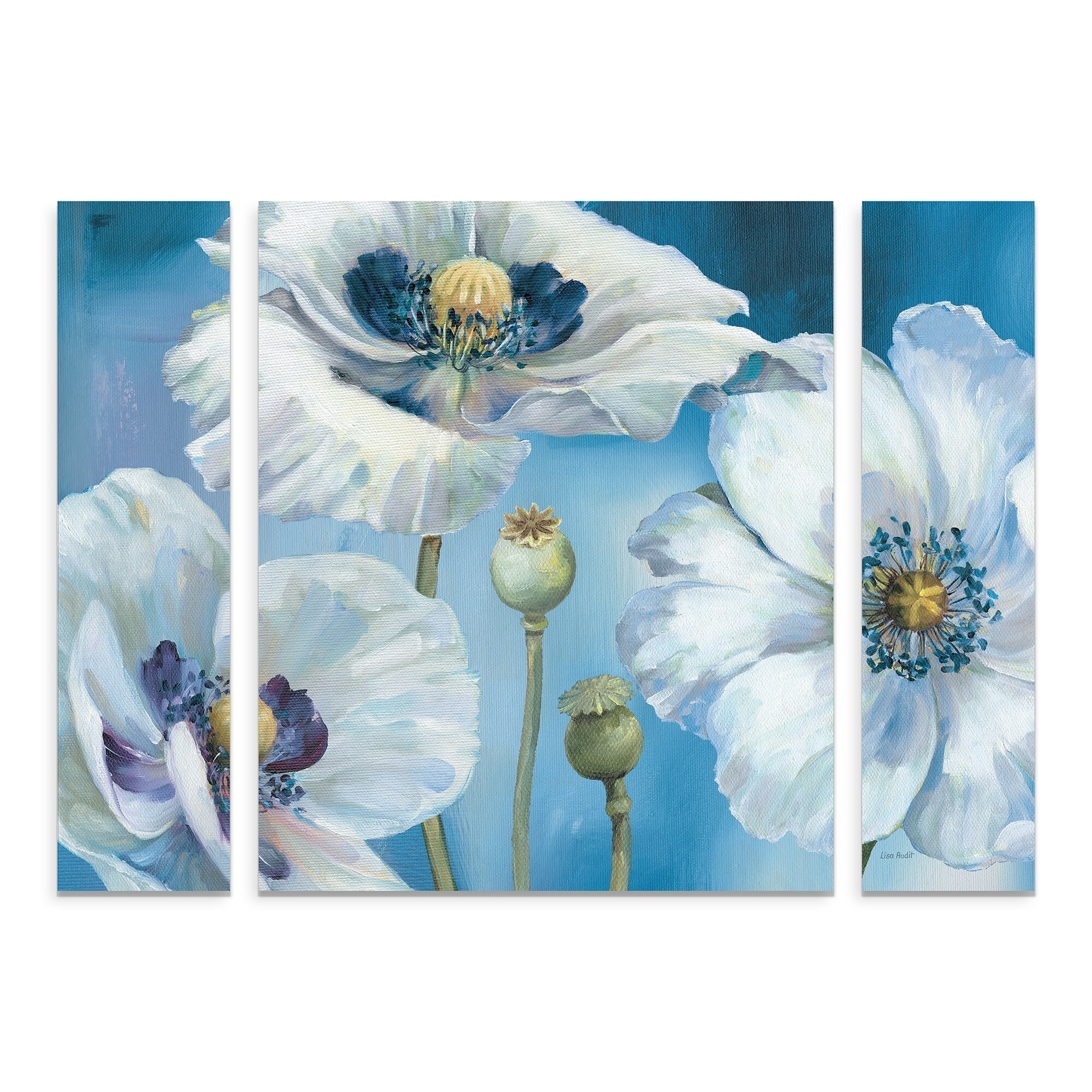 Lisa Audit 'Blue Dance I' Multi Panel Art Set Large - Bed Bath & Beyond ...