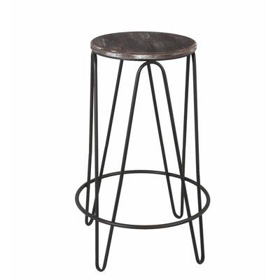 Privilege natural metal round bar stool. Featuring Galvinized aluminum ...