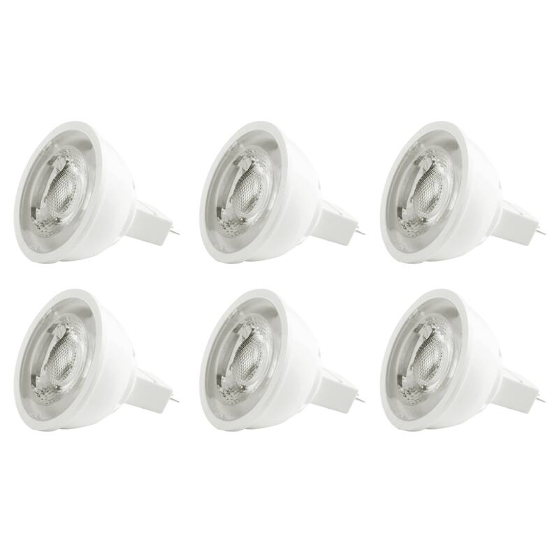 Juniper Supply LED MR16 GU5.3 Light Bulbs 6 Pack, 3000K, 40°, CRI80, 6.5W - White - Bed Bath ...