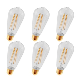 Juniper Supply LED ST18 Light Bulbs 6 Pack, 2200K, 360-deg , CRI80, 3 ...
