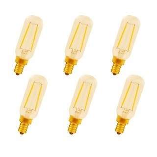 Juniper Supply LED T8 Amber Glass Tube Lights 6 Pack, 2200K, 360 ...