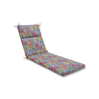 Pillow Perfect Outdoor / Indoor Make It Rain Zinnia Blue Chaise Lounge ...