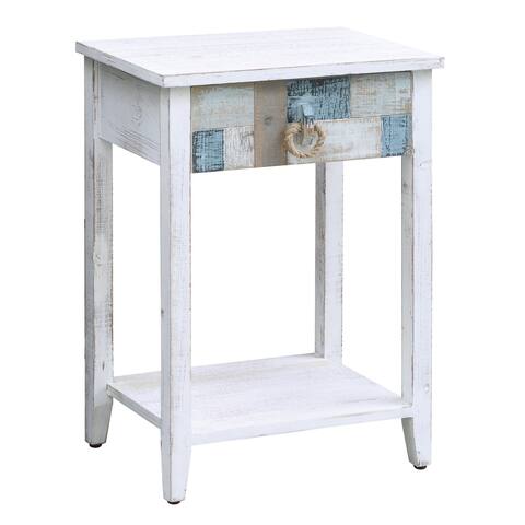 Nautical Navy 1-drawer Accent Table with Fish Hardware - Overstock ...