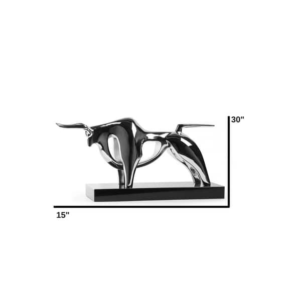 Finesse Décor Modern Bull Sculpture Chrome - N/A - Bed Bath & Beyond ...