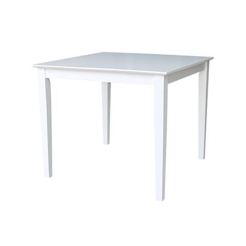 Solid Wood 36 inch Square Table in White - Overstock - 20709613