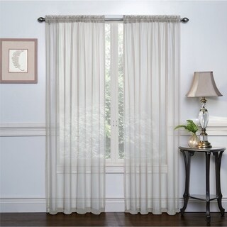Solid One Panel Sheer Curtain Window Drape 54" x 84" Silver - Bed Bath ...