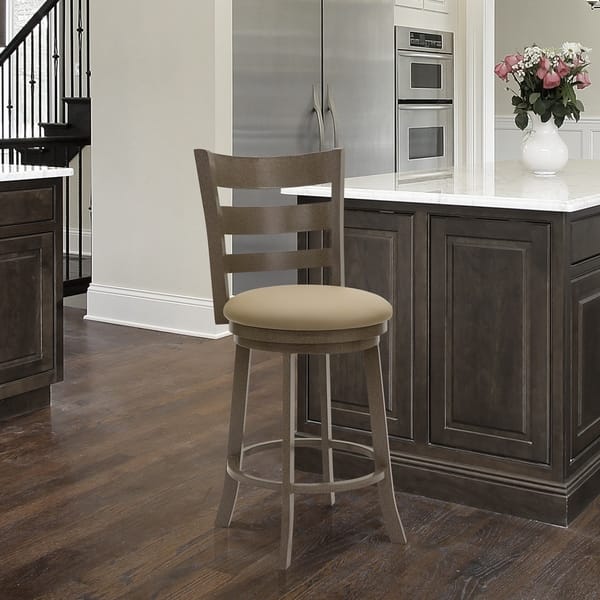 Taylor Gray Home Brussels 26" Counter Height Metal Swivel Barstool in ...