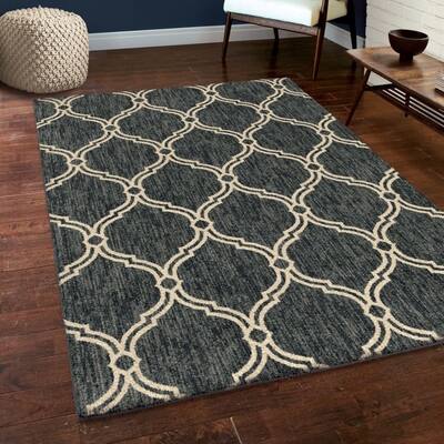 Orian Rugs Carolina Wild Gala Dark Blue - Overstock - 20736040
