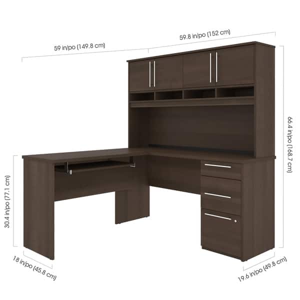 Bestar Innova Plus L-shaped Workstation Desk - Bed Bath & Beyond - 20749577