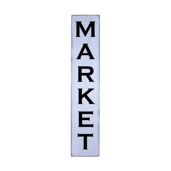 MARKET Handmade Farmhouse Wall Art Vertical Wood Sign 10 in x 48 in ...