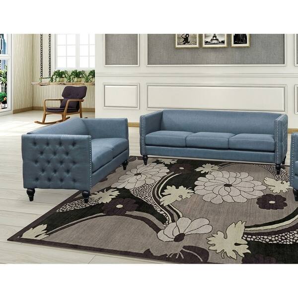 Best Master Furniture 2 Pieces Tufted Living Room Set - Bed Bath ...