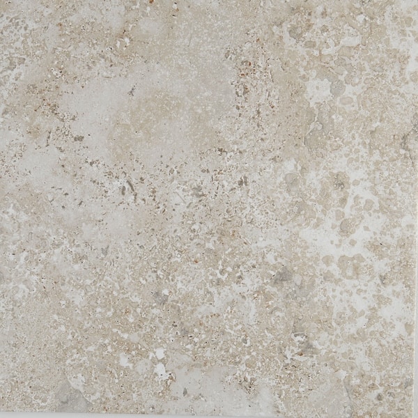 Blended Travertine Visual 18x18-inch Floor Tile in Silverstone - 18x18 ...