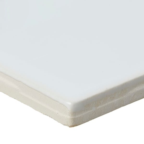 Sophisticated 2x8-inch Glazed Ceramic Bullnose in Arctic White - 2x8 ...
