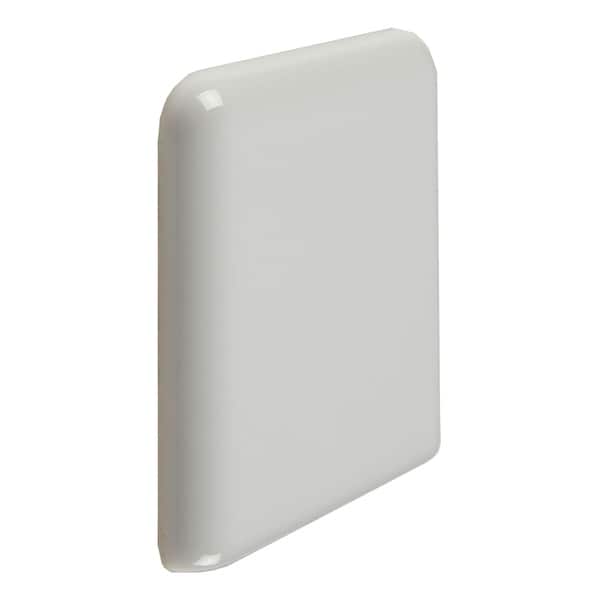 Sophisticated 2x2-inch Glazed Ceramic Bullnose Corner in Arctic White ...