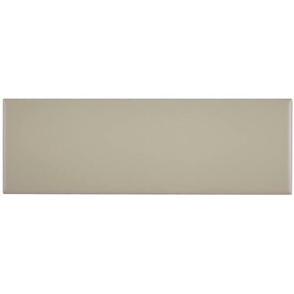 Sophisticated 4x12-inch Glazed Ceramic Field Tile in Matte Urban Putty ...