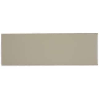 Sophisticated 4x12-inch Glazed Ceramic Field Tile in Matte Urban Putty ...
