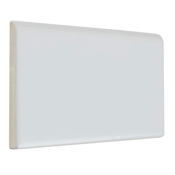 Classic Ceramic 3x6-inch Bullnose 6-inch side in Matte Arctic White ...