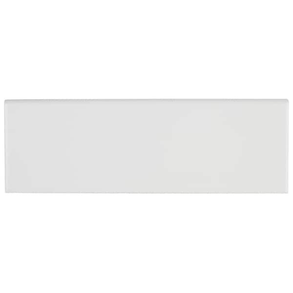 Sophisticated 4x12-inch Glazed Ceramic Bullnose 12-inch side in Matte ...