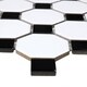 Mosaic 2x2-inch Octagon with 1x1-inch Black Gloss Dot on 12x12-inch ...