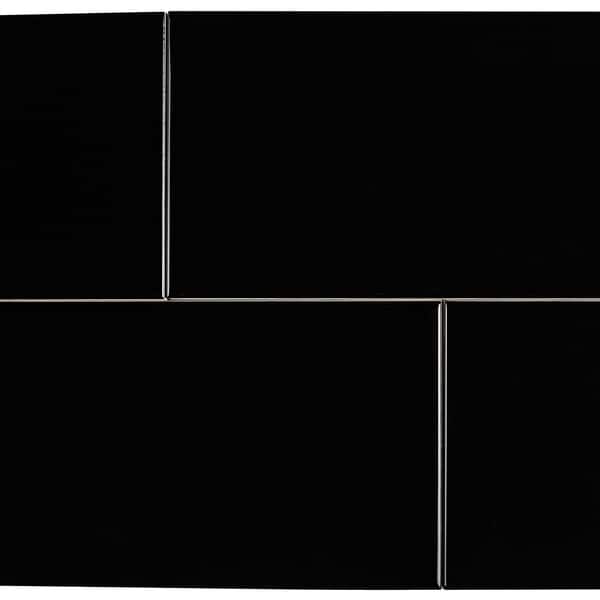 6x18-inch Modern Ceramic Wall Tile in Coal - 6x18 - Bed Bath & Beyond ...