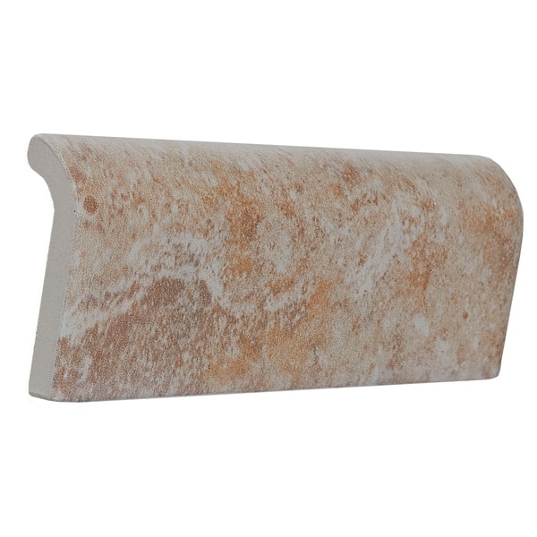 Rustic Style 2x6-inch Ceramic Bullnose in Raffia - 2X6 - Bed Bath ...