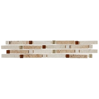 Rustic Style 2x10-inch Ceramic Wall Border in Universal Glazed Ceramic ...