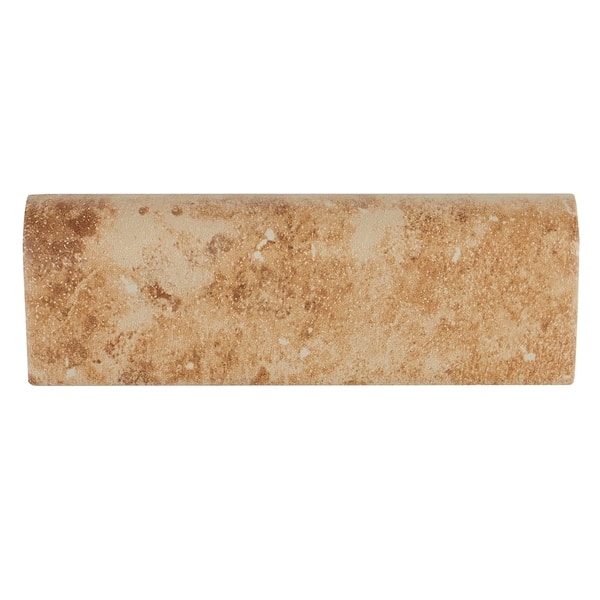 Rustic Style 2x6-inch Ceramic Bullnose in Amber - 2X6 - Bed Bath ...