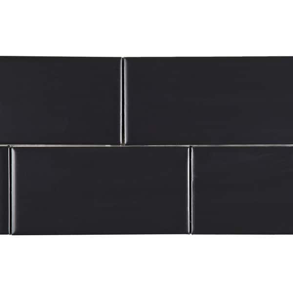 Classic Ceramic 3x6-inch Wall Tile in Matte Black - 3x6 - On Sale - Bed ...