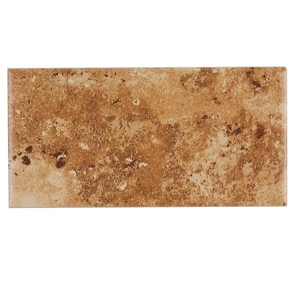 Rustic Style 3x6-inch Glazed Ceramic Wall Tile in Amber - 3x6 - Bed ...