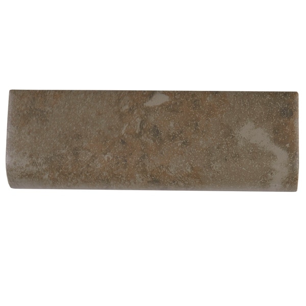 Rustic Style 2x6-inch Ceramic Bullnose in Sage - 2X6 - Bed Bath ...