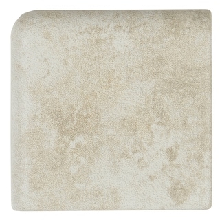 Rustic Style 2x2-inch Ceramic Bullnose Corner in White Rock on the 6 ...