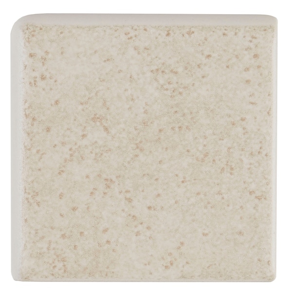 Contemporary Cement Visual 3x3-inch Ceramic Bullnose Corner in Beige ...